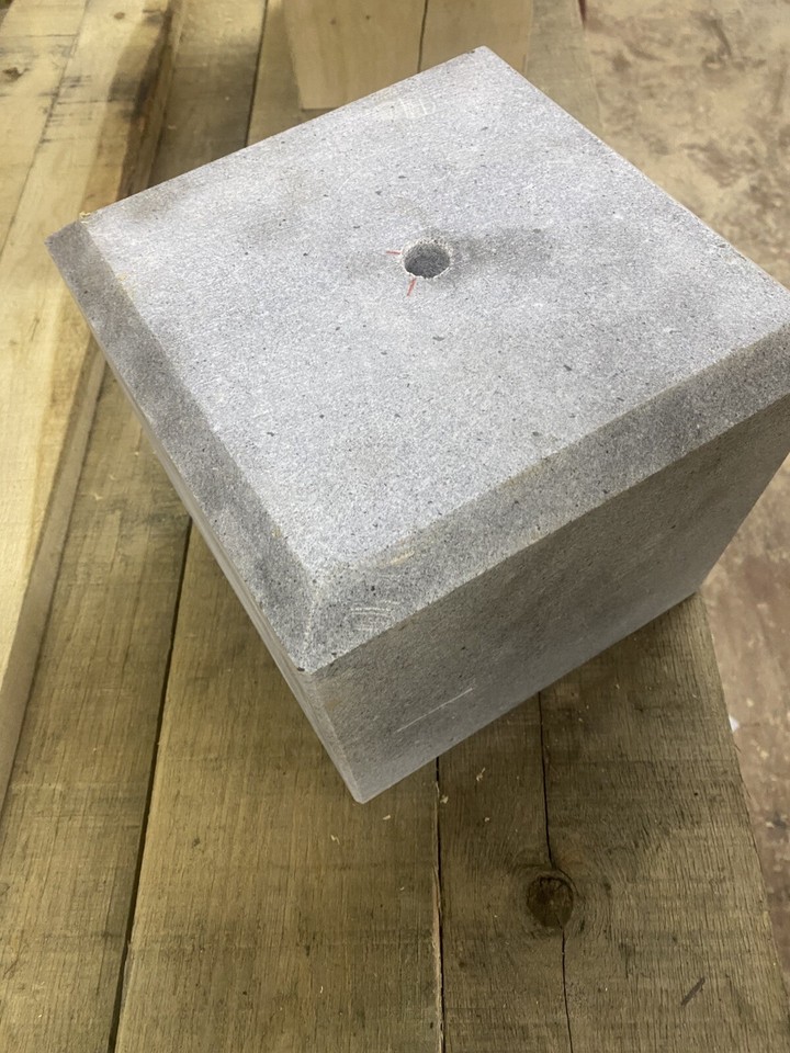 Premium Granite Staddle Stones Saddle Padstones, 200mm Post. Chamfered ...