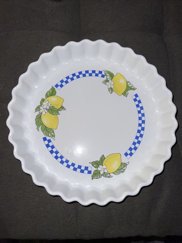REVOL France Porcelaine Depuis 1789 (12") E-69-5 Vintage Lemon Blue ...