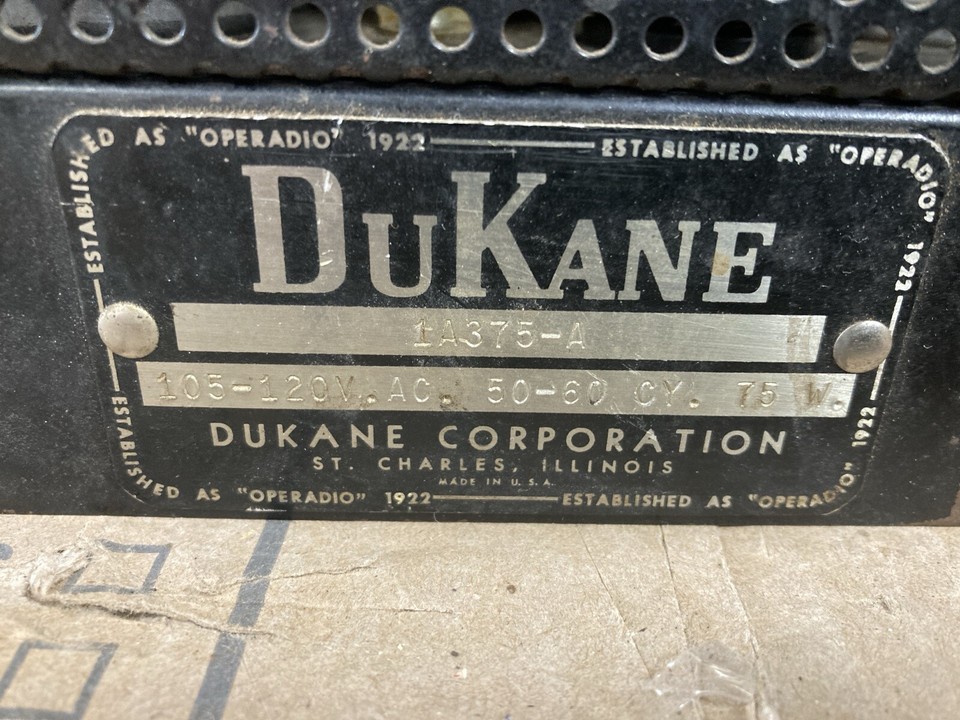 DuKane LA-375A Tube Amp 6V6 | eBay