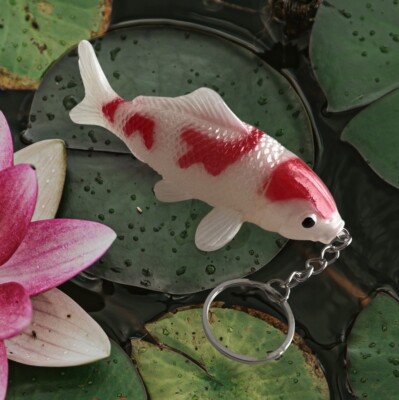 Koi carp Keyring. Koi fish keyring. Large koi carp key Ring. Lucky ...