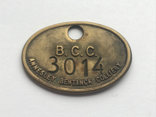 Original Annesley Bentinck Colliery Pit Check Token Tally 3014 | eBay