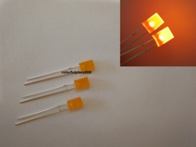 1000pcs 2x5x7mm Orange Diffused Rectangle 2x5x7 mm Rectangular LED ...