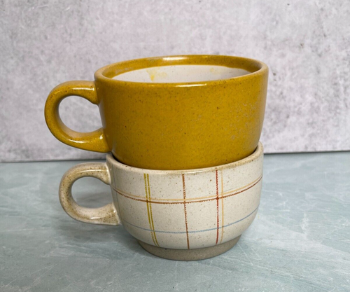 Two Hearth & Hand coffee mugs striped good morning sunshine 10-12 oz ...