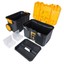 19" Heavy Duty 2 in1 Stackable Tool Storage Box on Wheels Tote Tray ...