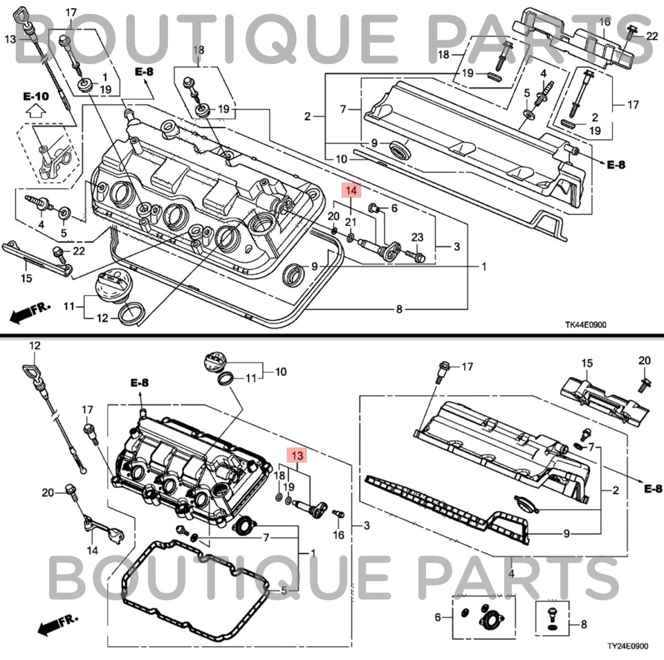 Pcv Valve Genuine Honda 17130-RCA-A02 Assembly - OEM Replacement Part ...