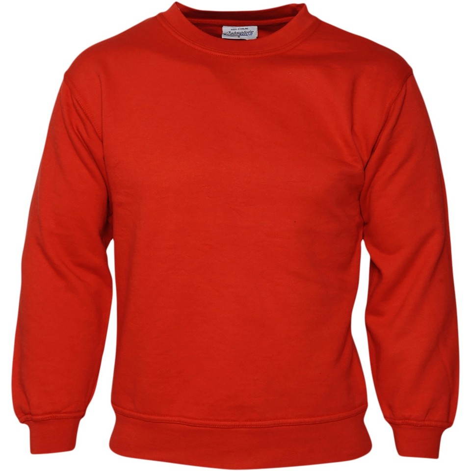 Plain Sweatshirt Jersey Jumper Sweater Pullover Work Casual Leisure Top ...