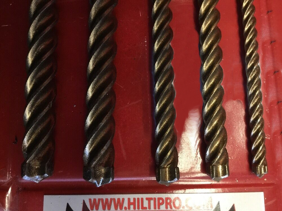 HILTI TE-CX 1/2", 3/8", 1/4" SDS PLUS, L@@K, SET OF 5, PREOWNED, FAST ...