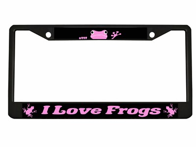 I love Frogs Metal Auto License Plate Frame Car Tag Holder | eBay