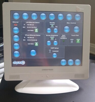 CRESTRON V12-TILT-W V-Panel™ 12” Tilt HD Touch Screen Display, DM CAT ...