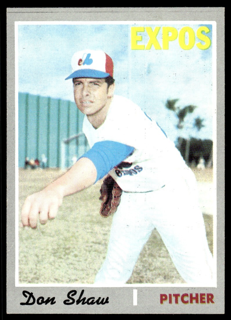 1970 Topps Baseball Don Shaw Montreal Expos #476 EX-MT+ | eBay