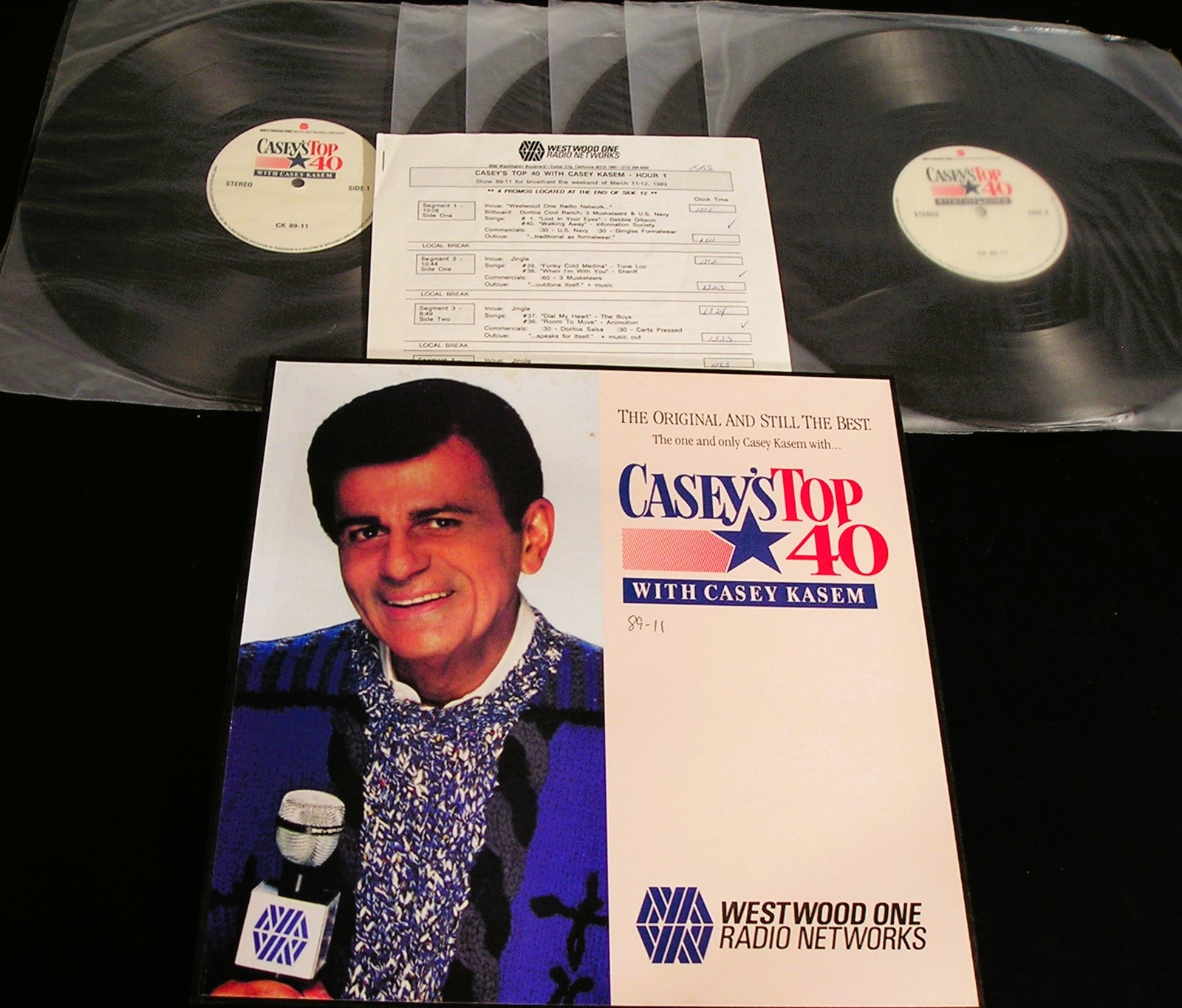 Casey's Top 40-Casey Kasem-6 LP # 89-11 3/11-12/1989-Van Halen, GNR ...