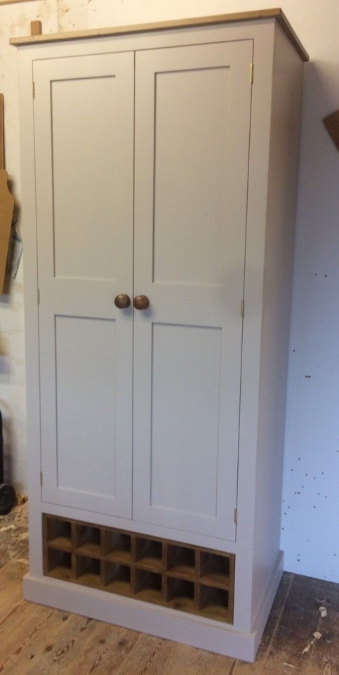 Kitchen Larder Pantry Cupboard with Spice Rack & 12 bottle Wine Rack ...