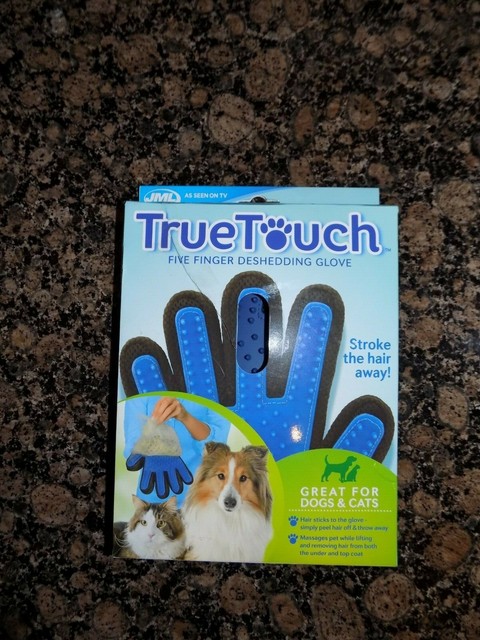 JML True Touch Silicone Pet Fur Grooming Mitt Glove Massager Detangler ...