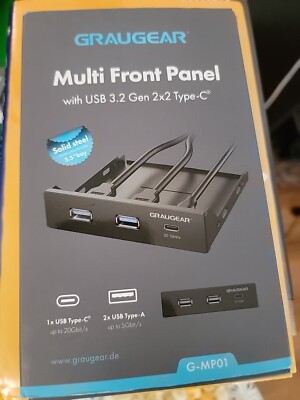 G-MP02 GrauGear USB-HUB Multi Front Panel USB 3.2 Type C | eBay
