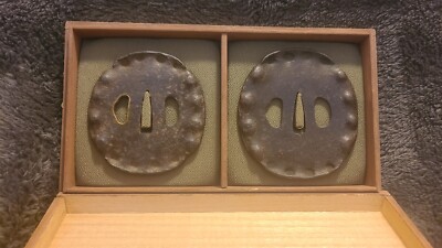 Abalone (Awabi) Shell Motif Daisho Tsuba Set Edo Era | eBay
