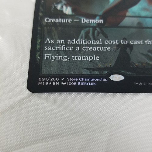 MTG Demon of Catastrophes M19 Store Championship Foil Promo NM Near ...