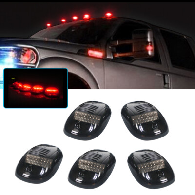 Smoke Lens Red LED Cab Roof Marker Lights For 2003-2018 Dodge Ram 2500 ...