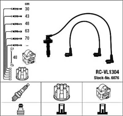 NGK Ignition Cable Kit Black For VOLVO 850 940 II C70 I S70 91-05 ...