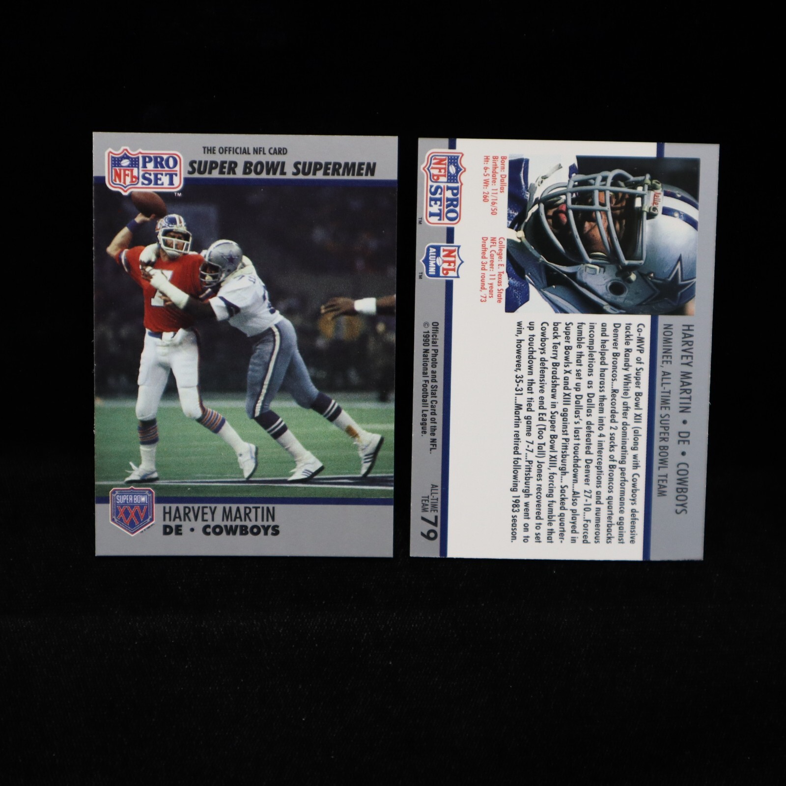 1990 Pro Set Super Bowl XXV Silver Anniversary - #79 Harvey Martin for ...