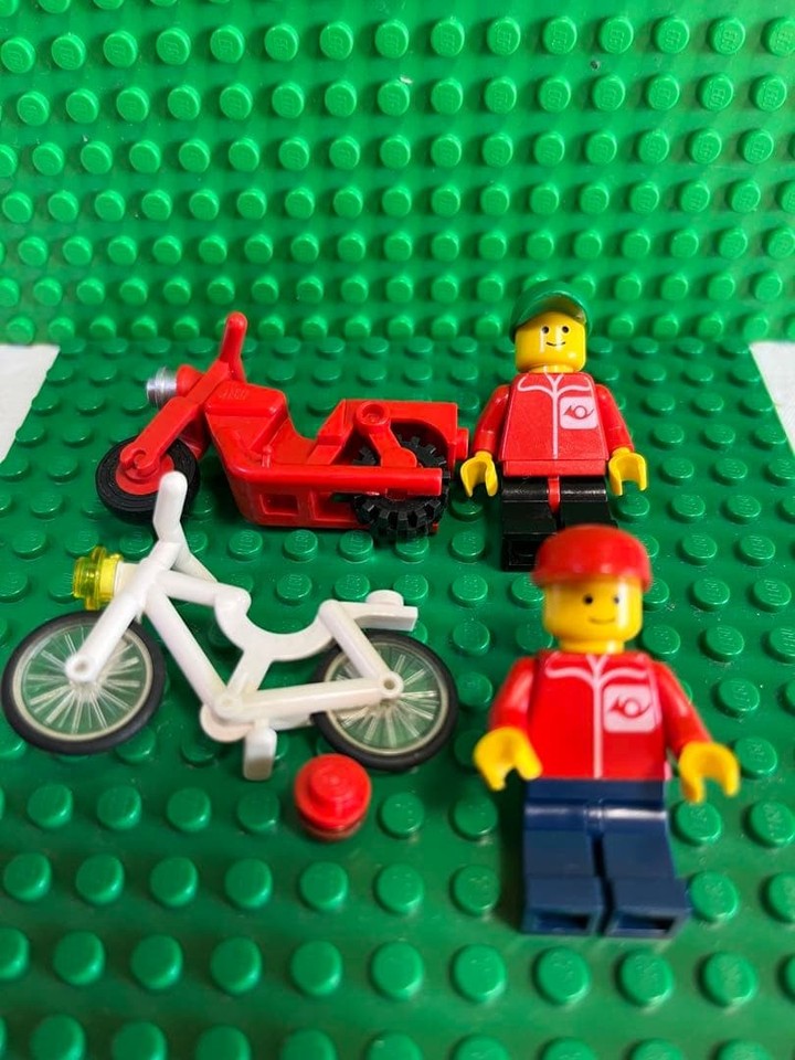 Vintage LEGO Minifigure Set with Bicycle and Motorcycle | eBay