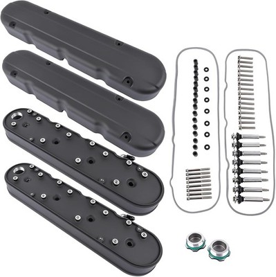 Aluminum Valve Covers with Coil Mounts & Covers for Chevy LS LS1/LS2 ...