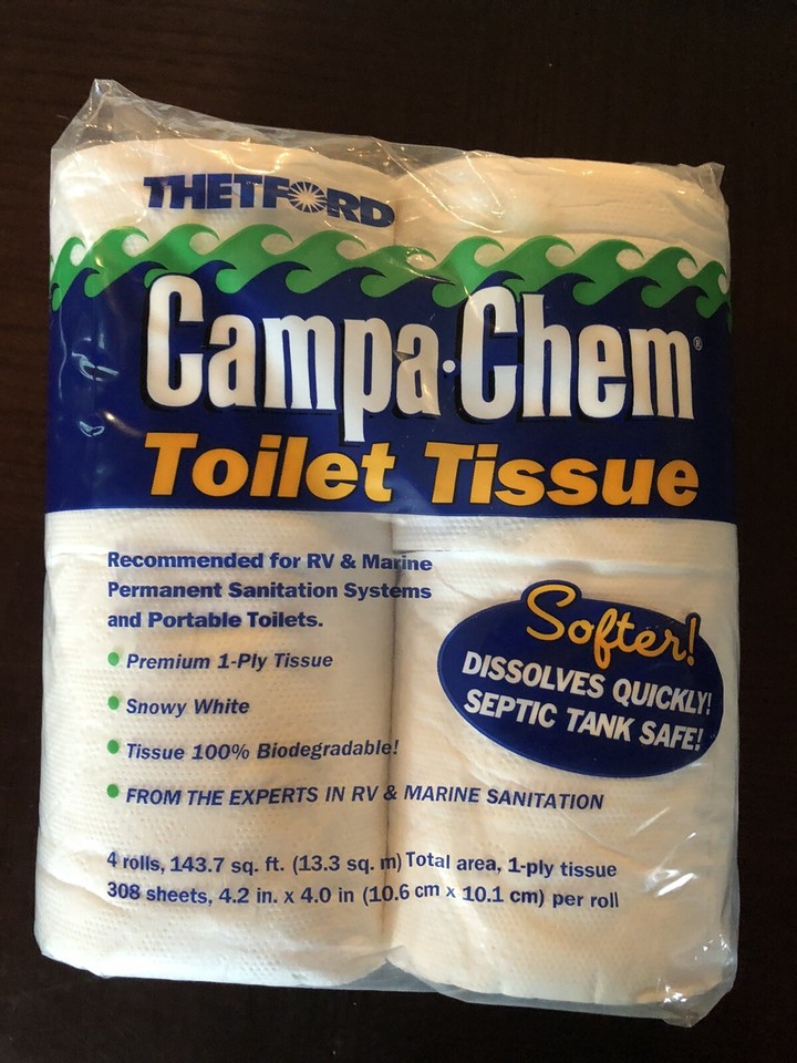 Campa Chem Toilet Tissue, 4-Pack. Factory Sealed Great for Marine ...