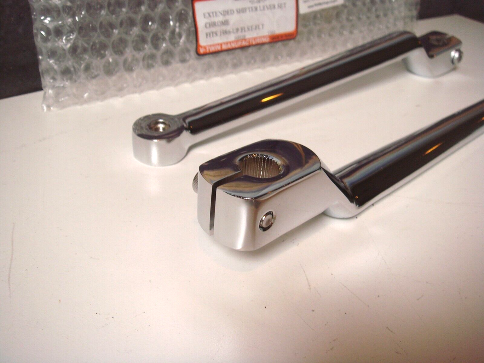 Harley Extended Shift Levers Chrome Heel Toe Shifter Set 86-20 V-Twin ...