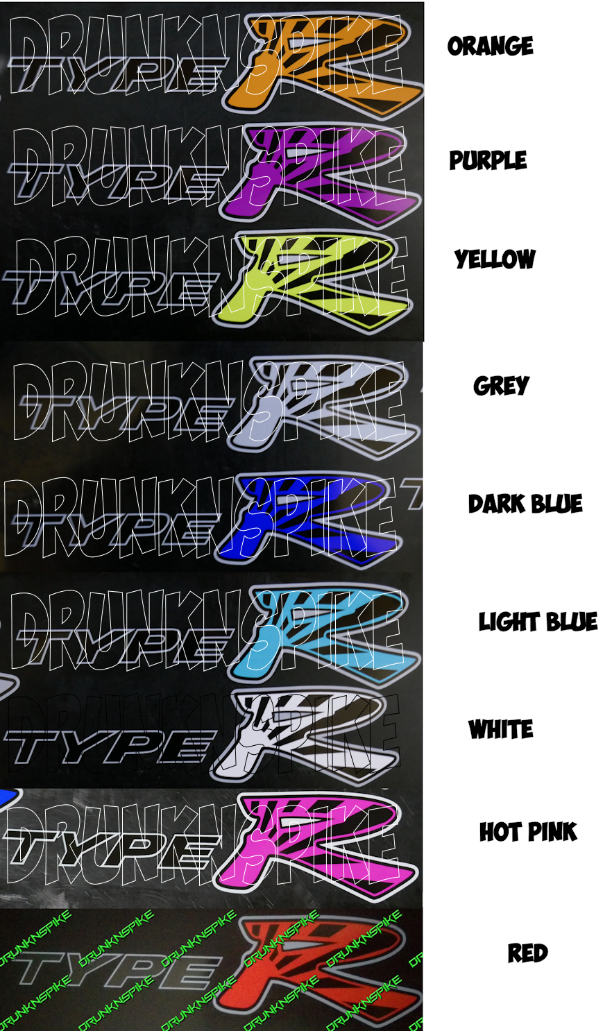 Civic Type R Ep3 K20 V tec x 2 RISING SUN Side skirt Panel Stickers Jdm ...