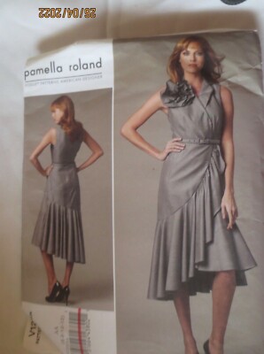 Uncut Vogue #V1232 Designer Pamella Roland Dress w/variations Pattern ...