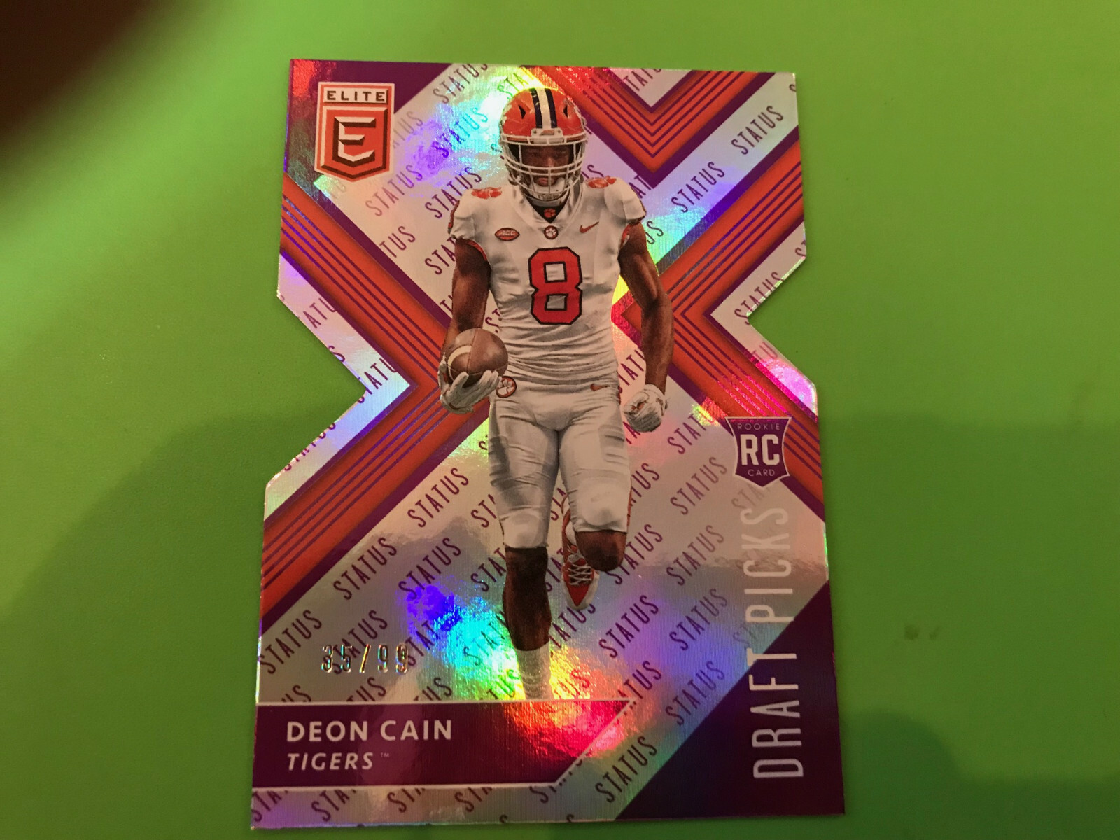 2018 Panini Draft Picks Elite DEON CAIN /99 CLEMSON TIGERS STEELERS DIE ...