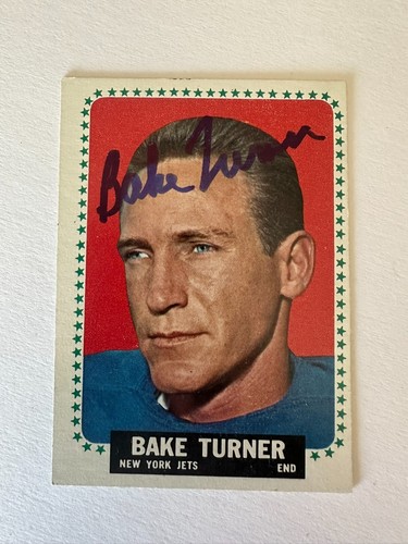 1964 Topps Bake Turner Signed RC Rookie Card Auto Autograph NFL New ...