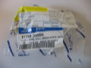NOS Side Trim Moulding Rocker Fastener Clips 87758-3D000 Hyundai Sonata ...