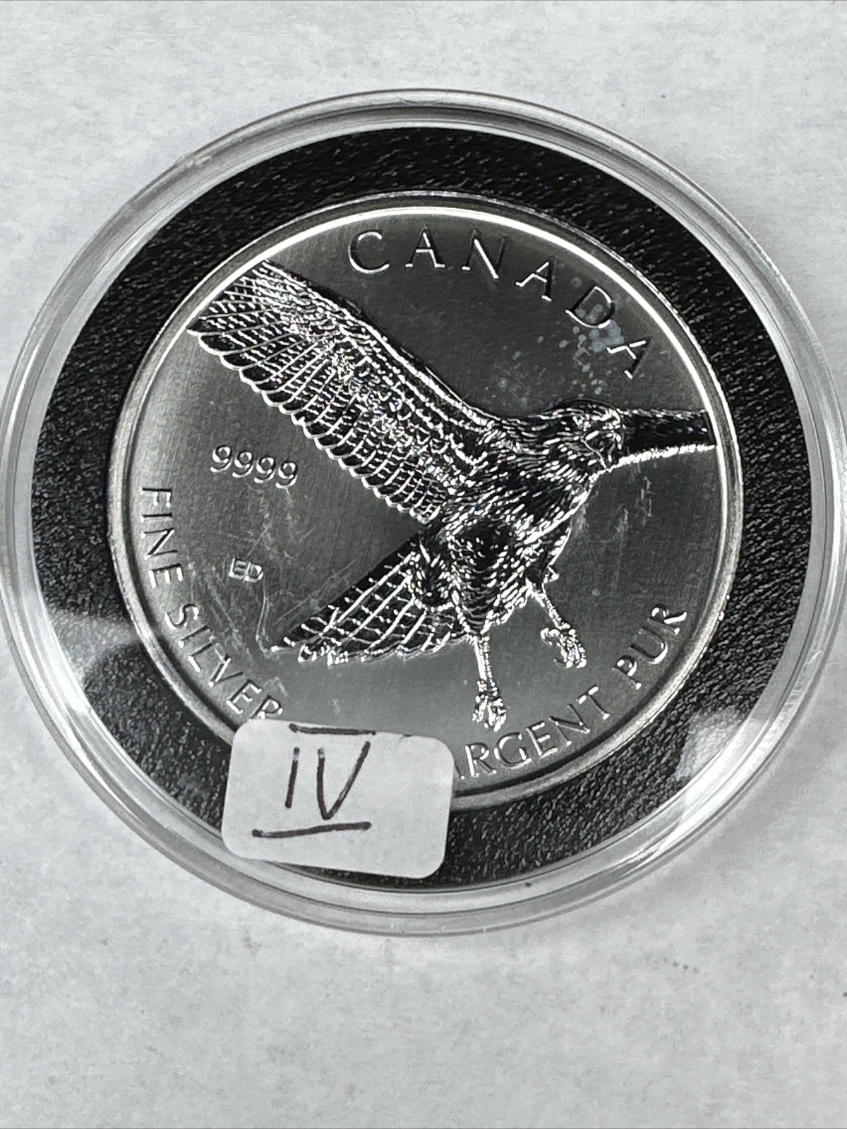 CANADA 2015 $5 DOLLARS MAPLE LEAF BIRDS OF PREY TAILEDHAWK 1 0Z SILVER ...