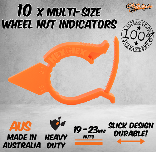 10x Wheel Nut Indicator Multi-Fit 19-23mm Car Trailer Lug Safety Nut ...