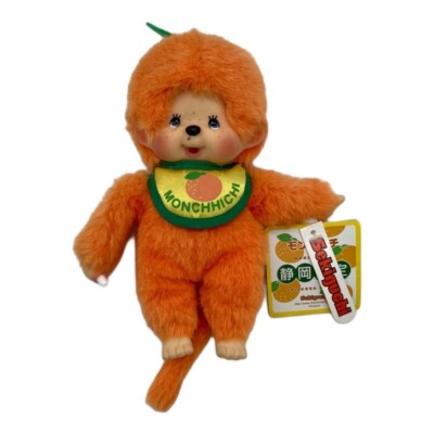Sekiguchi Monchichi Plush Toy 7.5 Inch Mandarin Orange Style Shizuoka ...