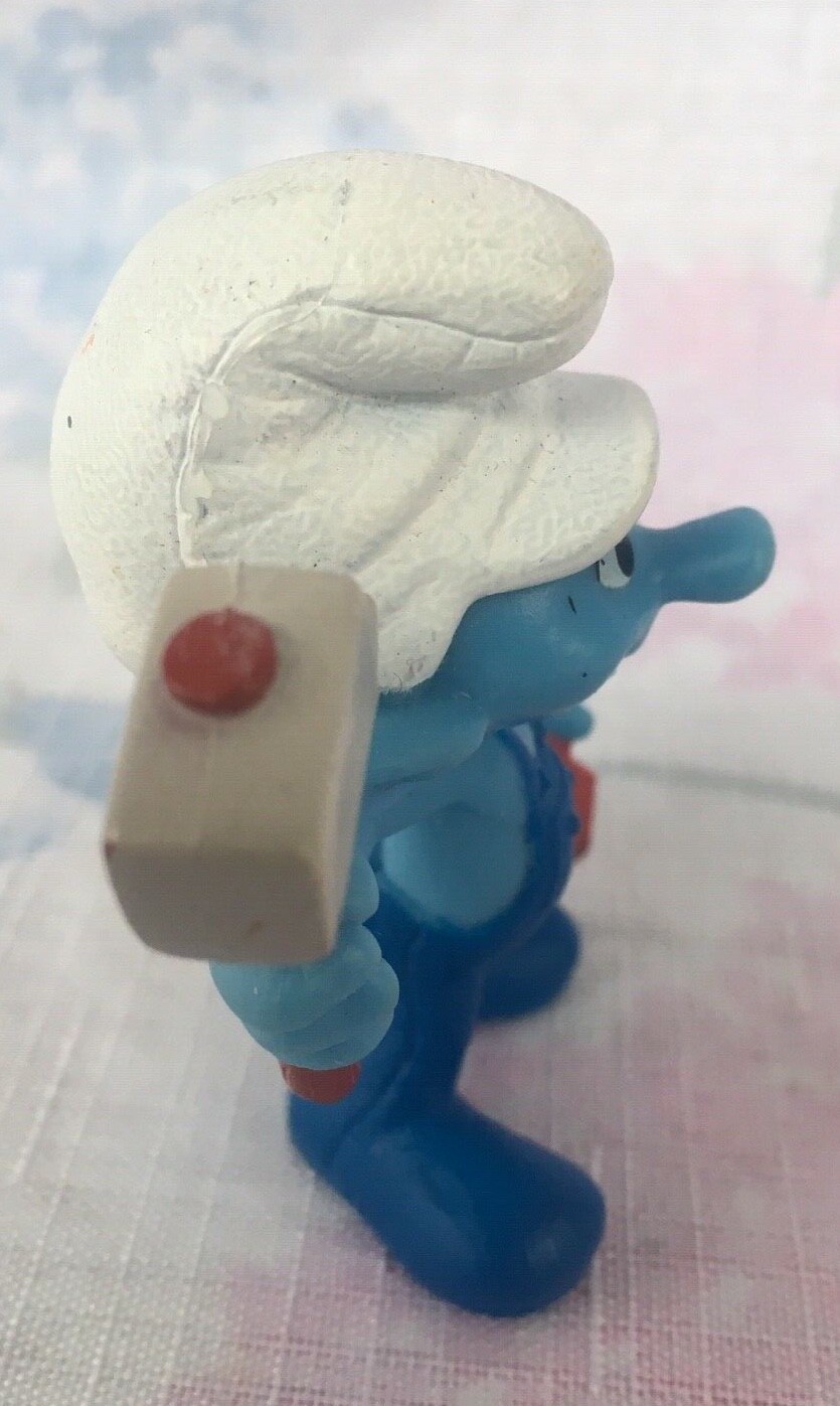 2013 McDonald's SMURFS 2 - HANDY SMURF Figure Happy Meal Toy PVC Hammer ...