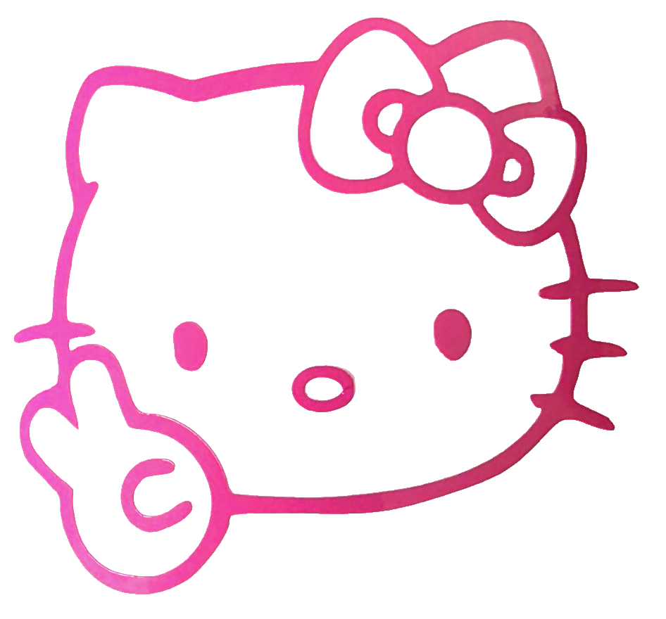 Hello Kitty Peace Vinyl Decal Sticker Waterproof 3.5 Inches Waterproof ...
