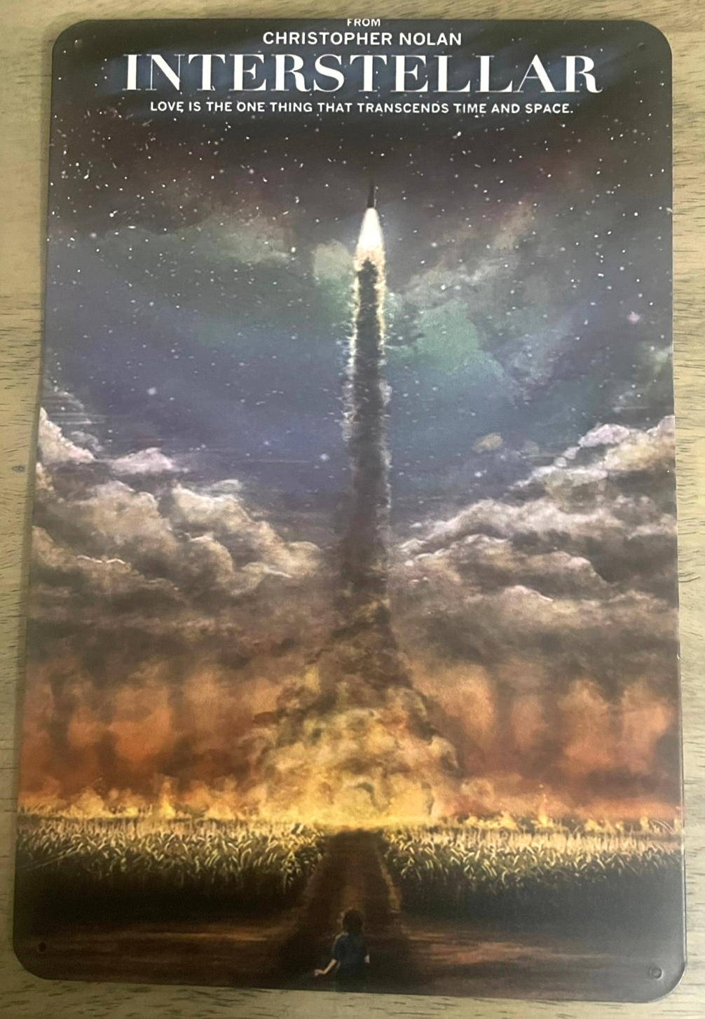 INTERSTELLAR metal movie poster wall plaque 12”x8” Christopher Nolan ...
