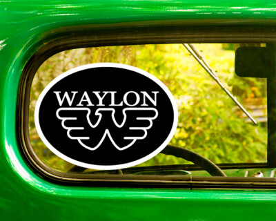 2 WAYLON JENNINGS BAND DECALs Stickers Bogo For Car Bumper Laptop ...