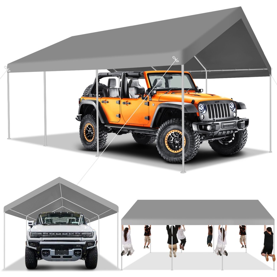 Carport Canopy 12x20 Heavy Duty Portable Garage Waterproof Car Canopy ...
