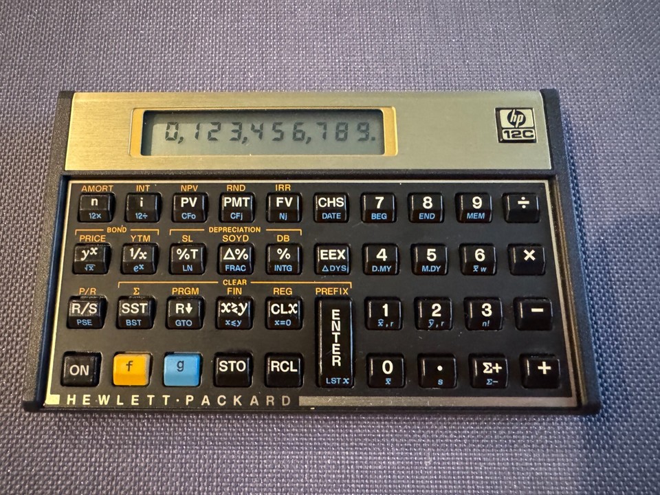 VTG Hewlett Packard HP 12C Business Financial Calculator 1986 USA ...