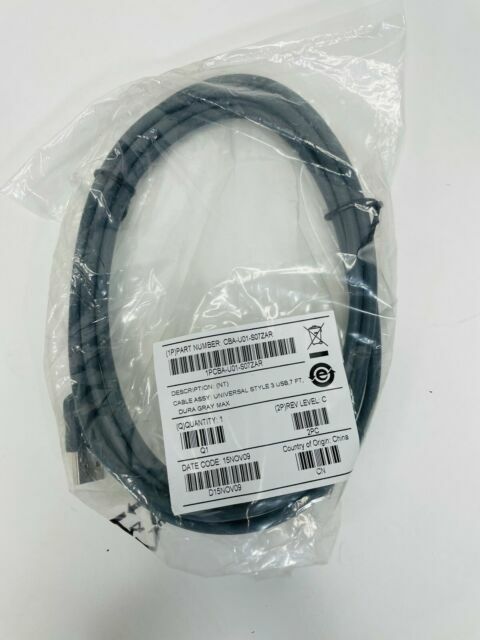 Zebra CBA-U01-S07ZAR 7ft USB Cable for Symbol Barcode Scanner for sale ...