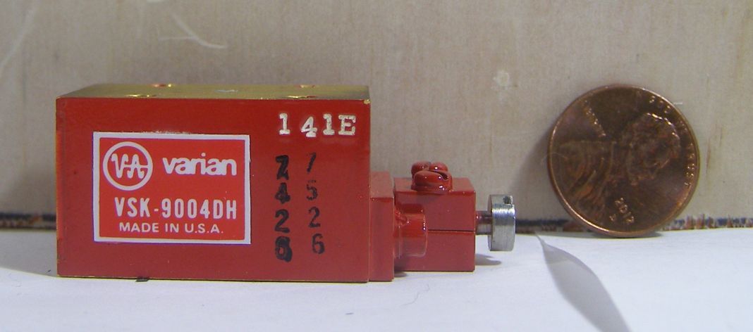 VARIAN GUN EFFECT OSCILLATOR MODEL: VSK-9004DH INPUT VOLTAGE:8.0 COLOR ...