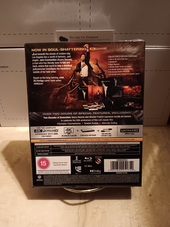 Constantine 4K Full Slip SteelBook Ultimate Collectors Edition Blu-ray ...