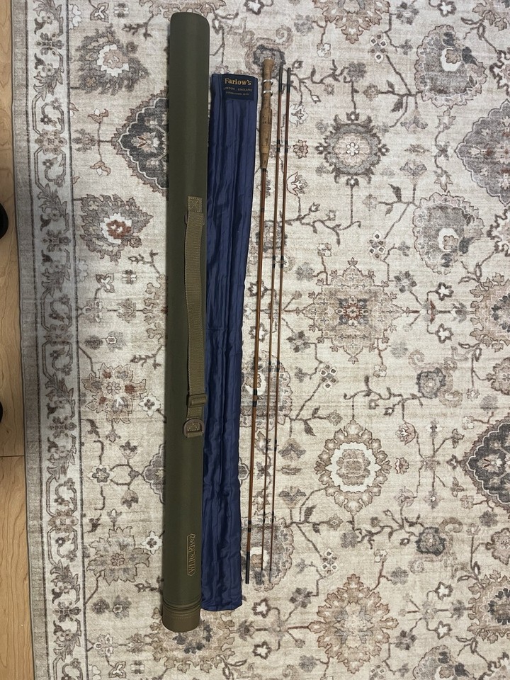 Farlows Lee Wulff midge bamboo fly rod w/ extra tip, sleeve and White ...