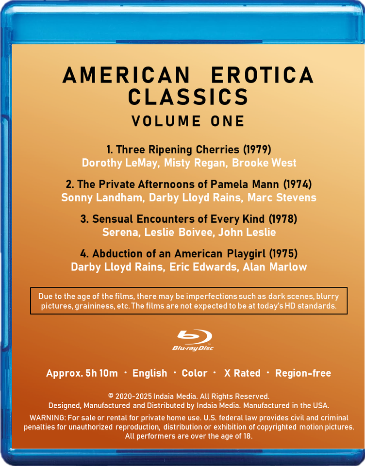 American Erotica Classics Vol. One, 4 Films [1 Blu-ray Disc] | eBay