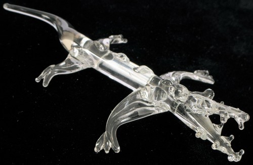 ANTIQUE HAND MADE ART GLASS ALLIGATOR FIGURINE PAPERWEIGHT FLORIDA ~6 ...