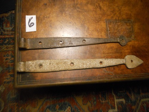 19th HINGES Forged Iron 1830 Antique New England Door Hardware Early ...