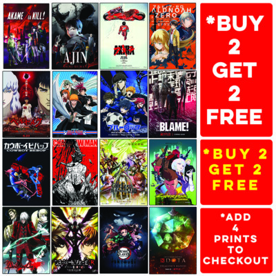 Classic Anime Series Posters Manga Anime Movies Retro Wall Art Poster ...