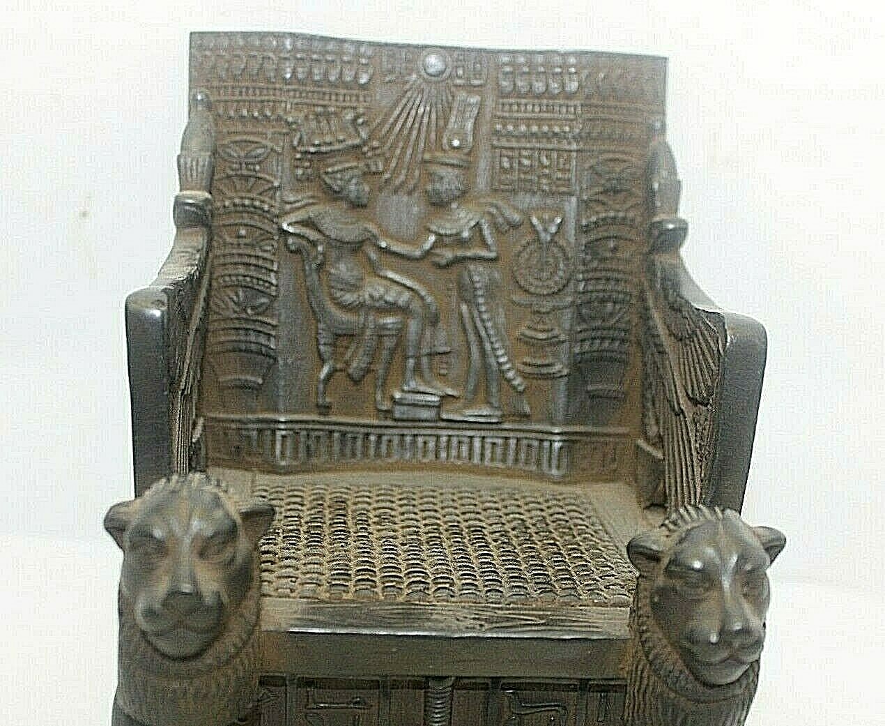 RARE ANCIENT EGYPTIAN ANTIQUE TUT Throne Chair Tutankhamen Egypt ...